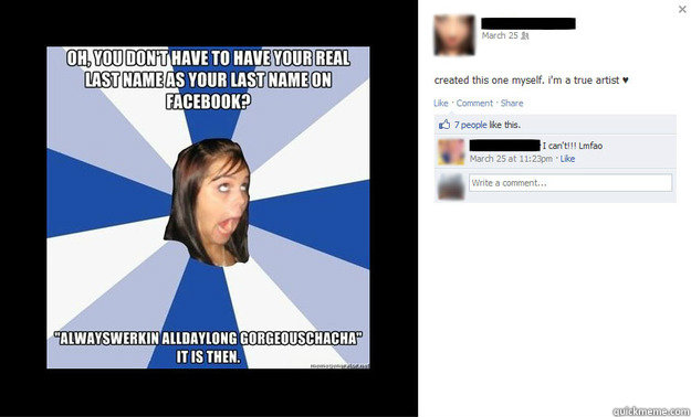 Meta Annoying Facebook Girl memes | quickmeme