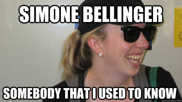 Simone Bellinger Somebody That I Used to know - Misc - quickmeme