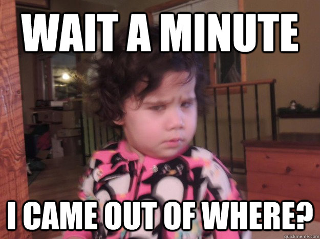 WAIT a minute I CAME OUT OF WHERE? - Misc - quickmeme