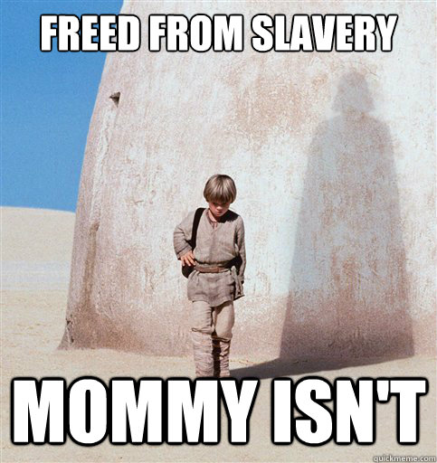Freed from slavery mommy isn't - Rim-world problems - quickmeme