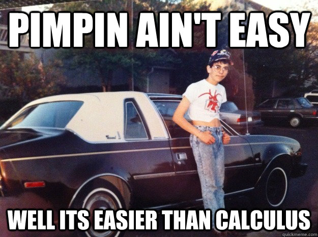 Pimpin ain't easy Well its easier than Calculus - Misc - quickmeme