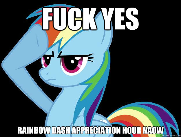 fuck yes rainbow dash appreciation hour NAOW - RD APP HOUR - quickmeme