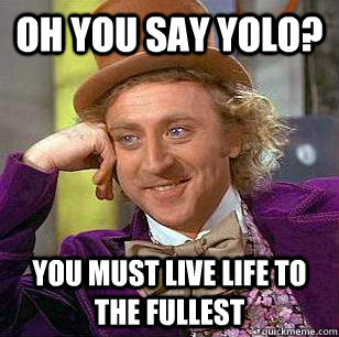 oh you say yolo? you must live life to the fullest - Misc - quickmeme