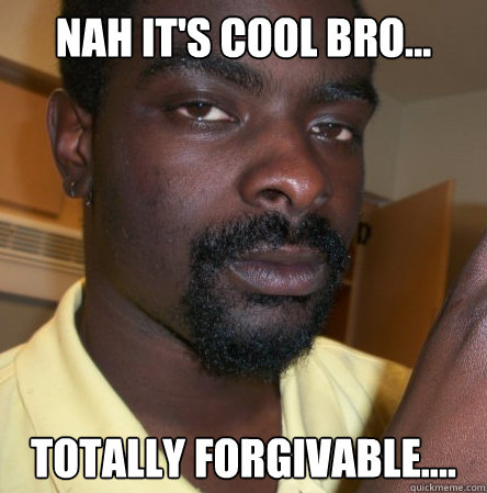 Nah it's cool bro... Totally Forgivable.... - JB No Im Not Him - quickmeme