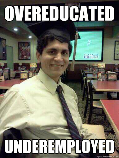OVEREDUCATED UNDEREMPLOYED - COOL GUY MOHAM - quickmeme
