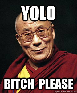 YOLO Bitch Please - Dali Lama on YOLO - quickmeme