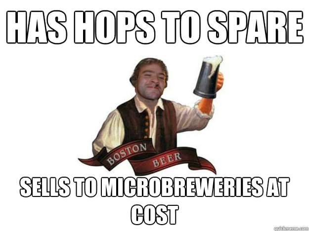 has hops to spare sells to microbreweries at cost - Good Guy Greg Sam Adams - quickmeme