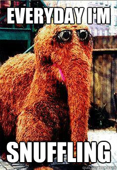 Everyday I'm snuffling - Snuffling - quickmeme