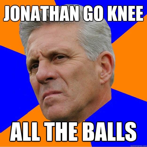 jonathan go knee all the balls - Uninformed Zook - quickmeme