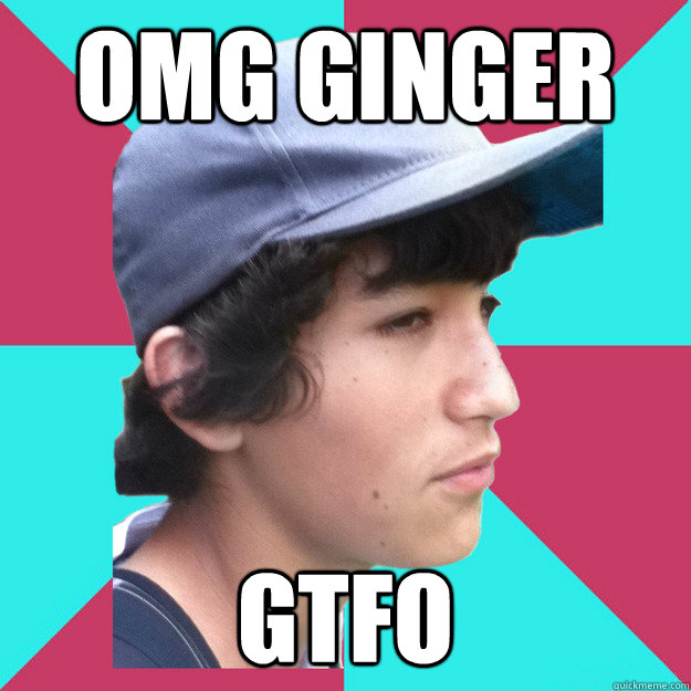 omg ginger gtfo - Reckless Riley - quickmeme