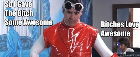 So I Gave The Bitch Some Awesome Bitches Love Awesome - Captain Dynamic - quickmeme