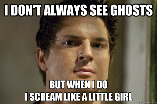 i don't always see ghosts but when i do i scream like a little girl - ghost ass - quickmeme