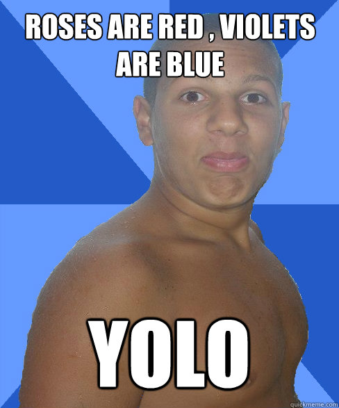 Roses are red , violets are blue YOLO - Captain YOLO - quickmeme