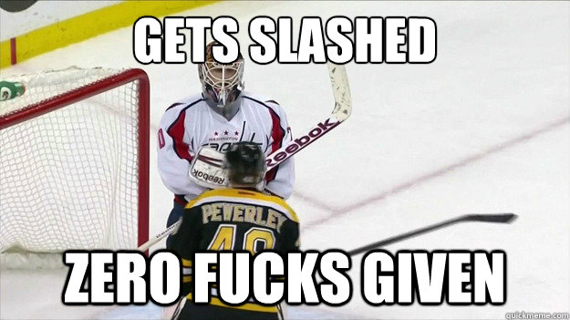Gets Slashed zero fucks given - Zero Fucks Holtby - quickmeme