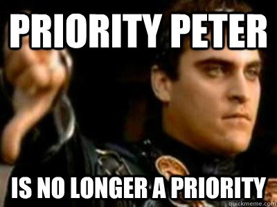 Priority peter is no longer a priority - Downvoting Roman - quickmeme