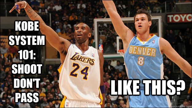 kobe system 101: shoot don't pass Like this? - danilo gallinari kobe bryant - quickmeme