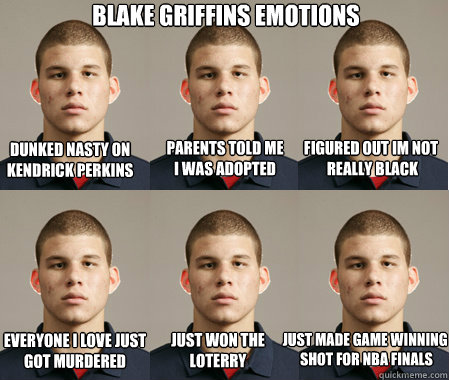 Blake Griffins Emotions memes | quickmeme
