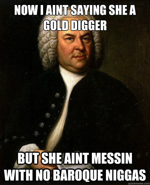 now i aint saying she a gold digger but she aint messin with no baroque niggas - Misc - quickmeme