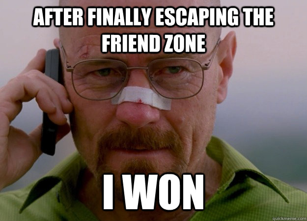 After finally escaping the friend zone I won - Winning Walt - quickmeme