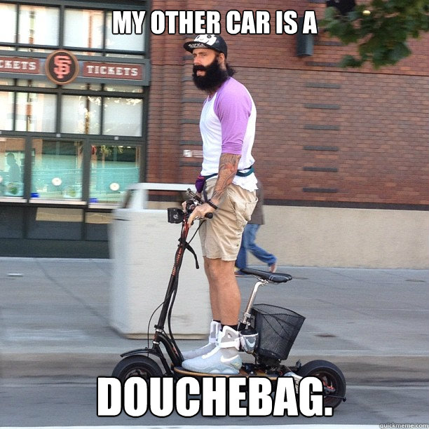 My other car is a douchebag. - Im Brian Wilson. Look at me. - quickmeme
