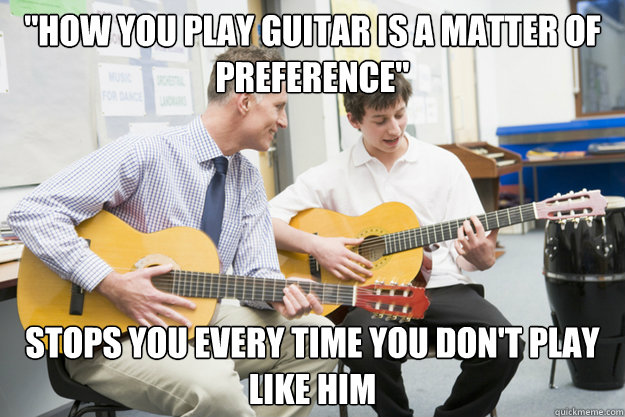 Scumbag Guitar Teacher memes | quickmeme