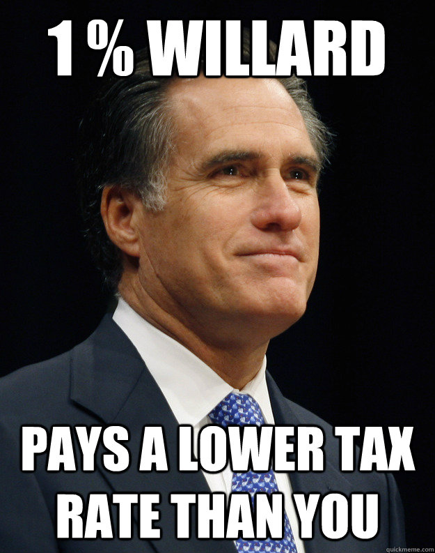 1 % Willard Pays a lower tax rate than you - Misc - quickmeme