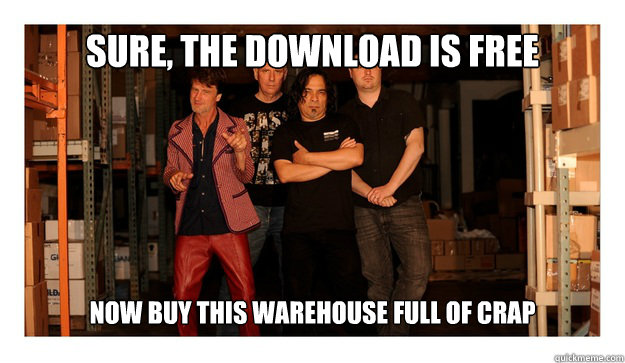 sure, the download is free now buy this warehouse full of crap - Black Flag Retail - quickmeme