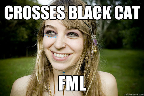 crosses black cat fml - Urban Legend Amanda - quickmeme