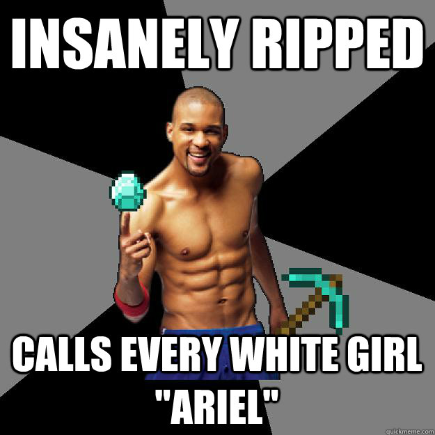Insanely ripped calls every white girl "Ariel" - Shaun T Dig - quickmeme