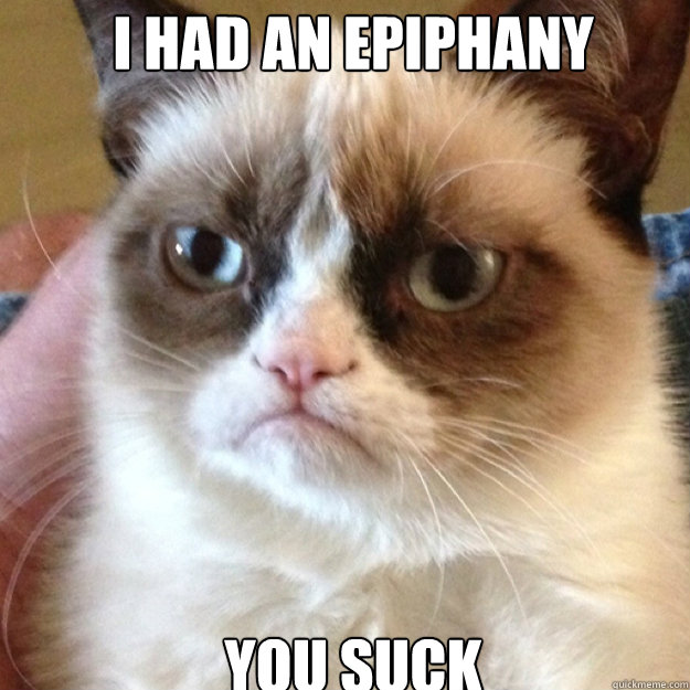 i had an epiphany you suck - Misc - quickmeme