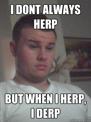 i dont Always Herp But When I Herp, I derp - Rufo derp - quickmeme