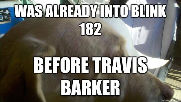 Was already into Blink 182 Before Travis Barker - Hipster Jasmine - quickmeme