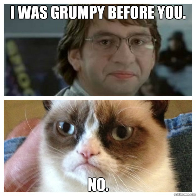 I was grumpy before you. No. - Michael Bolton vs. Grumpy Cat - quickmeme