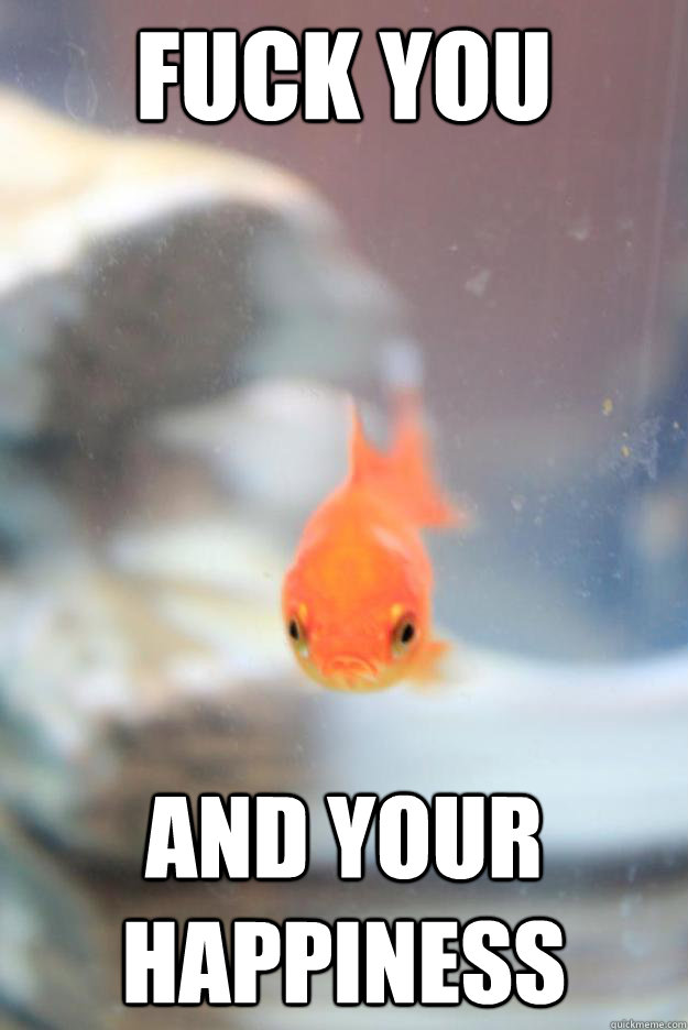 FUCK YOU AND YOUR HAPPINESS - Misc - quickmeme