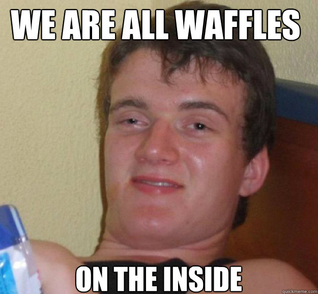 We are all waffles on the inside - ten guy - quickmeme