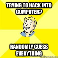 Vault Boy on Hacking memes | quickmeme