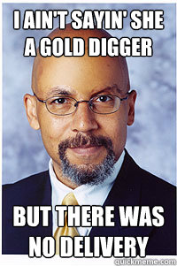 I ain't sayin' she a gold digger but there was no delivery - Professor Hunt - quickmeme