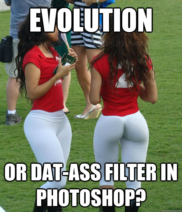 Evolution Or dat-ass filter in Photoshop? - Misc - quickmeme