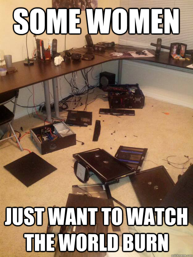Some women just want to watch the world burn - Redditors Wife - quickmeme
