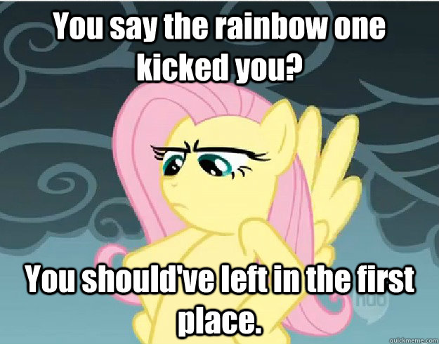 Disappointed Fluttershy memes | quickmeme