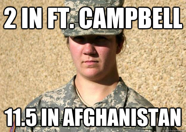 2 in Ft. Campbell 11.5 in Afghanistan - Misc - quickmeme