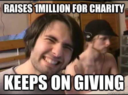 raises 1million for charity keeps on giving - Good Guy Athene - quickmeme