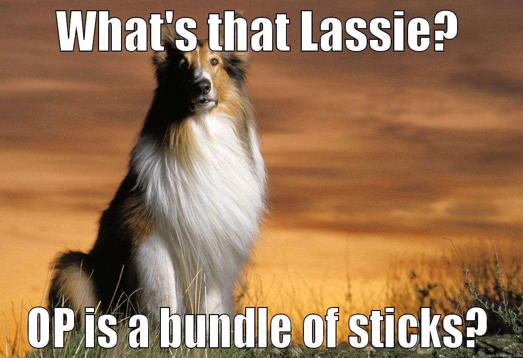 Lassie - Sticks - quickmeme