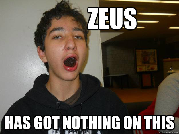 Zeus Has got nothing on this - Greek Kid - quickmeme