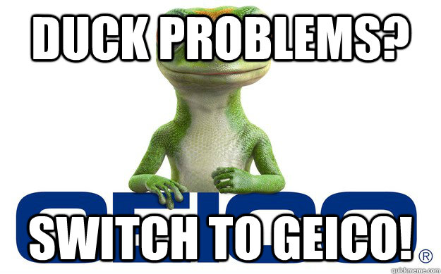 Duck Problems? Switch to Geico! - Helpful Geico - quickmeme