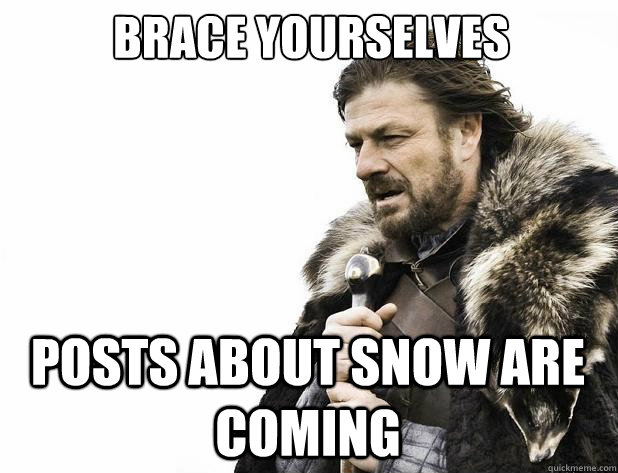 Brace yourselves posts about snow are coming - Misc - quickmeme