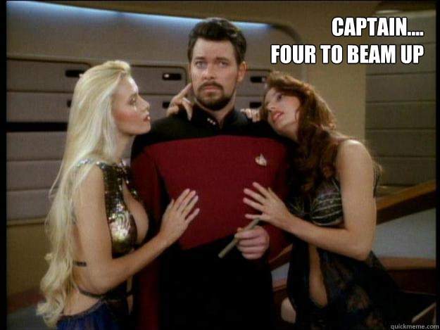 kirk has nothin on my beard - Dumb handsome Will Riker - quickmeme