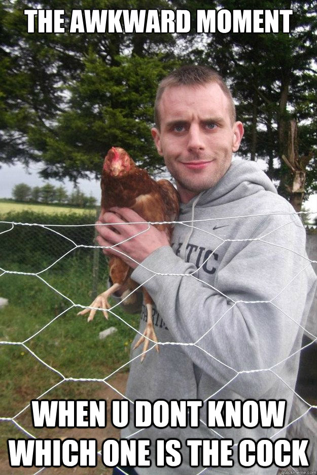 the awkward moment when u dont know which one is the cock - Misc - quickmeme