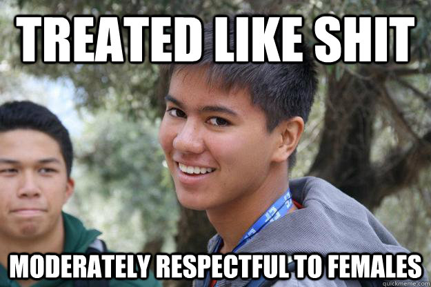 treated like shit moderately respectful to females - Good Guy Brett - quickmeme