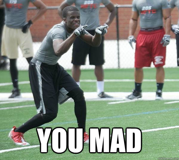 ..JHD ..who am I pointing @ playing for UGA & LBer next Yr? - Shaq Wiggins You Mad - quickmeme